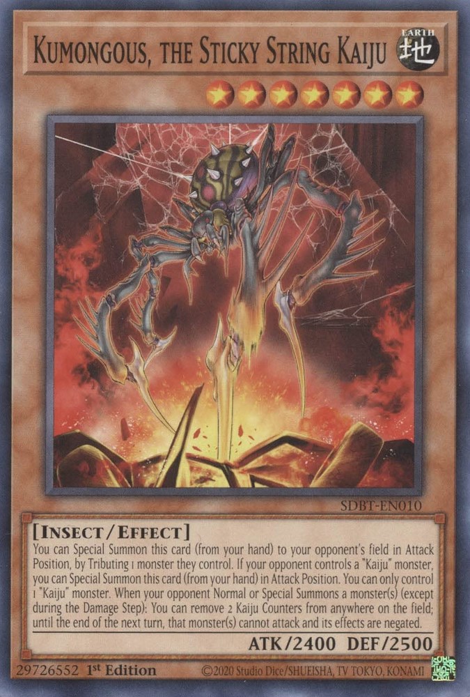 Kumongous, the Sticky String Kaiju - Structure Deck: Beware of Traptrix ...