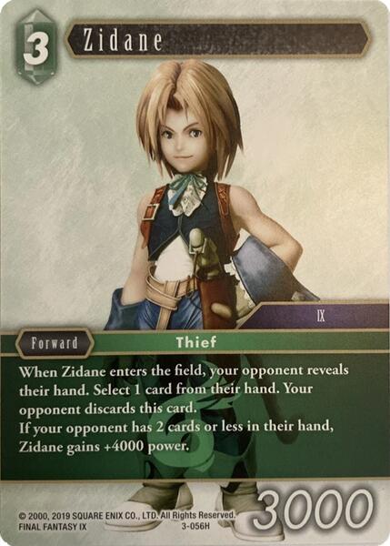 Zidane - Deck Exclusive Cards - Final Fantasy TCG