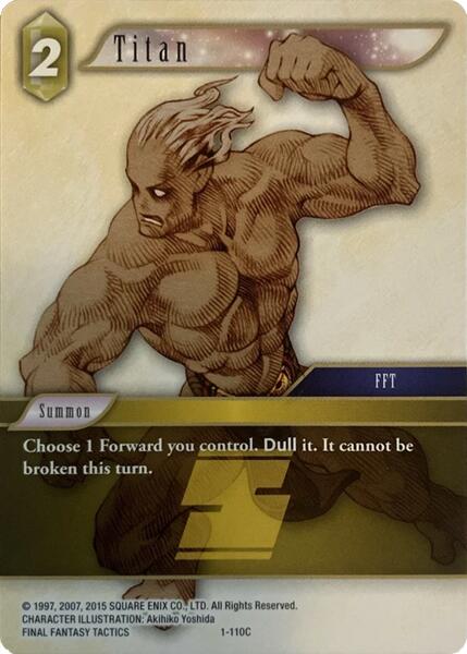Titan - Deck Exclusive Cards - Final Fantasy TCG