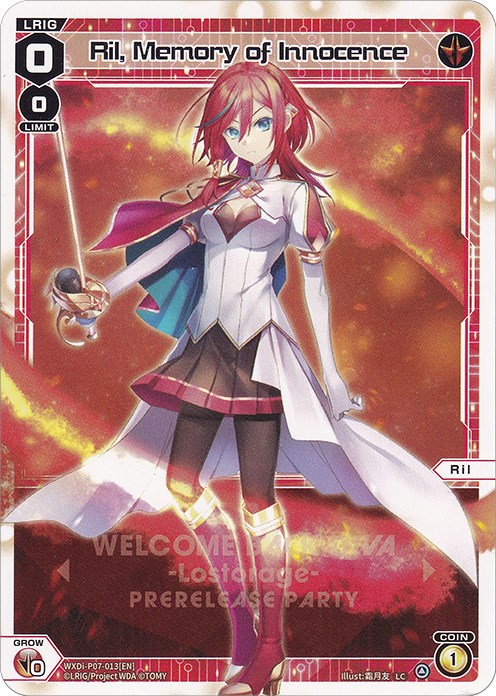 Ril, Memory of Innocence (Prerelease Party) - Promo Cards - WIXOSS