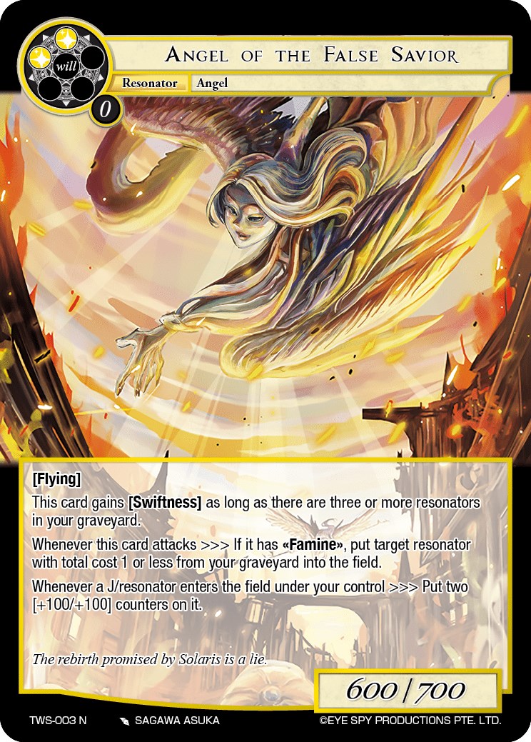 Angel of the False Savior - The War of the Suns - Force of Will