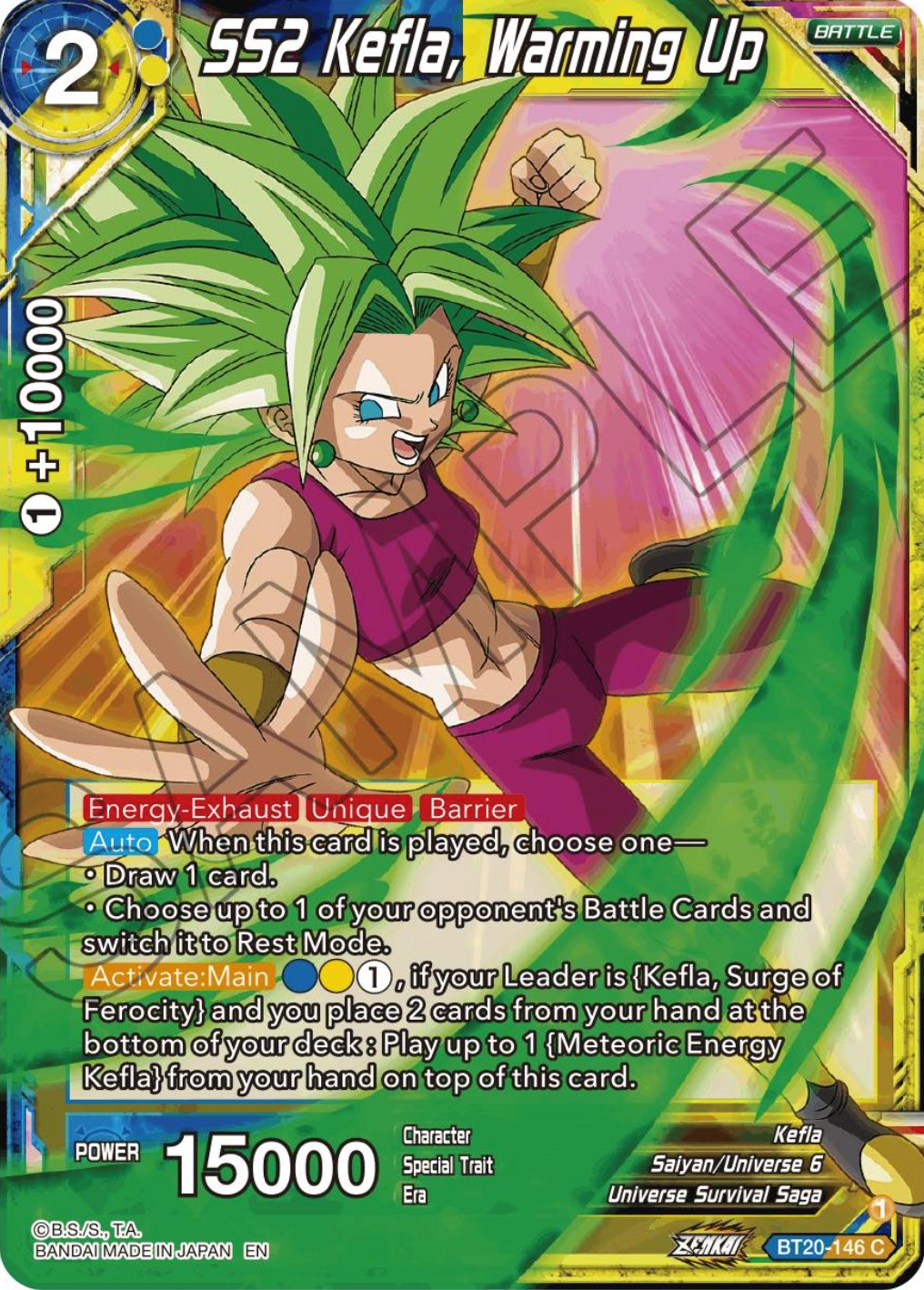 SS2 Kefla, Warming Up - Power Absorbed - Dragon Ball Super CCG