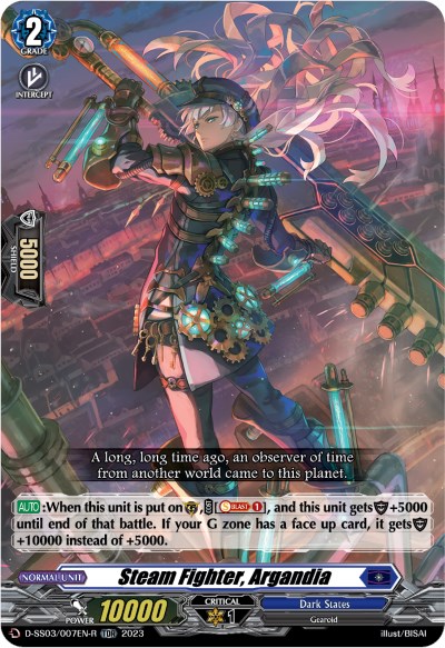 Steam Fighter, Argandia (TDR) - D-SS03: Stride Deckset -Chronojet- - Cardfight Vanguard