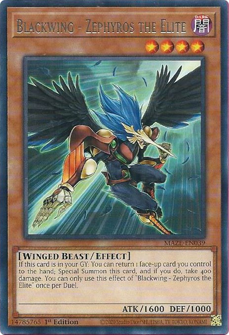 Blackwing - Zephyros the Elite - Maze of Memories - YuGiOh