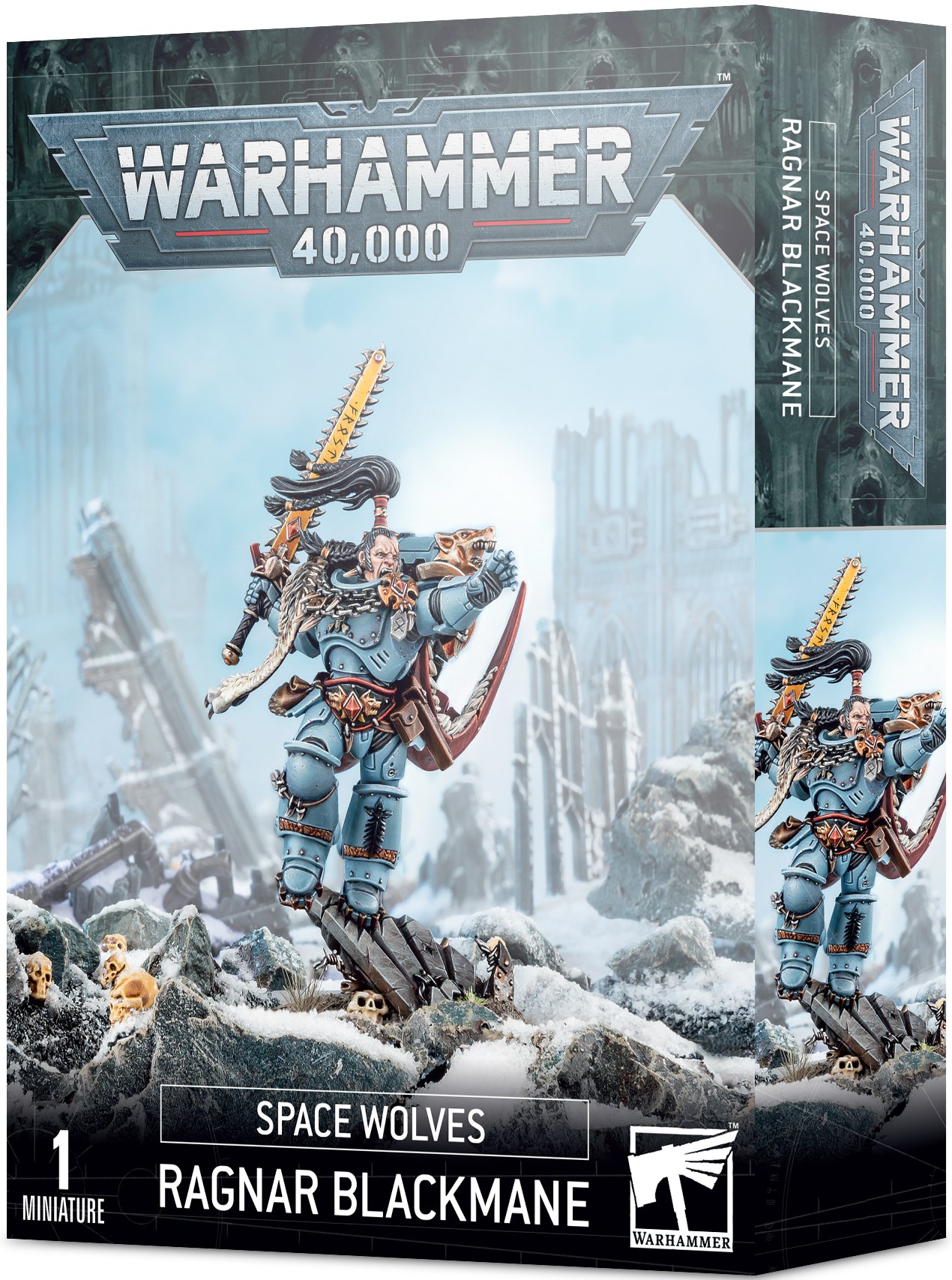 Warhammer: 40K - Space Wolves: Ragnar Blackmane - Warhammer Plastic Box ...