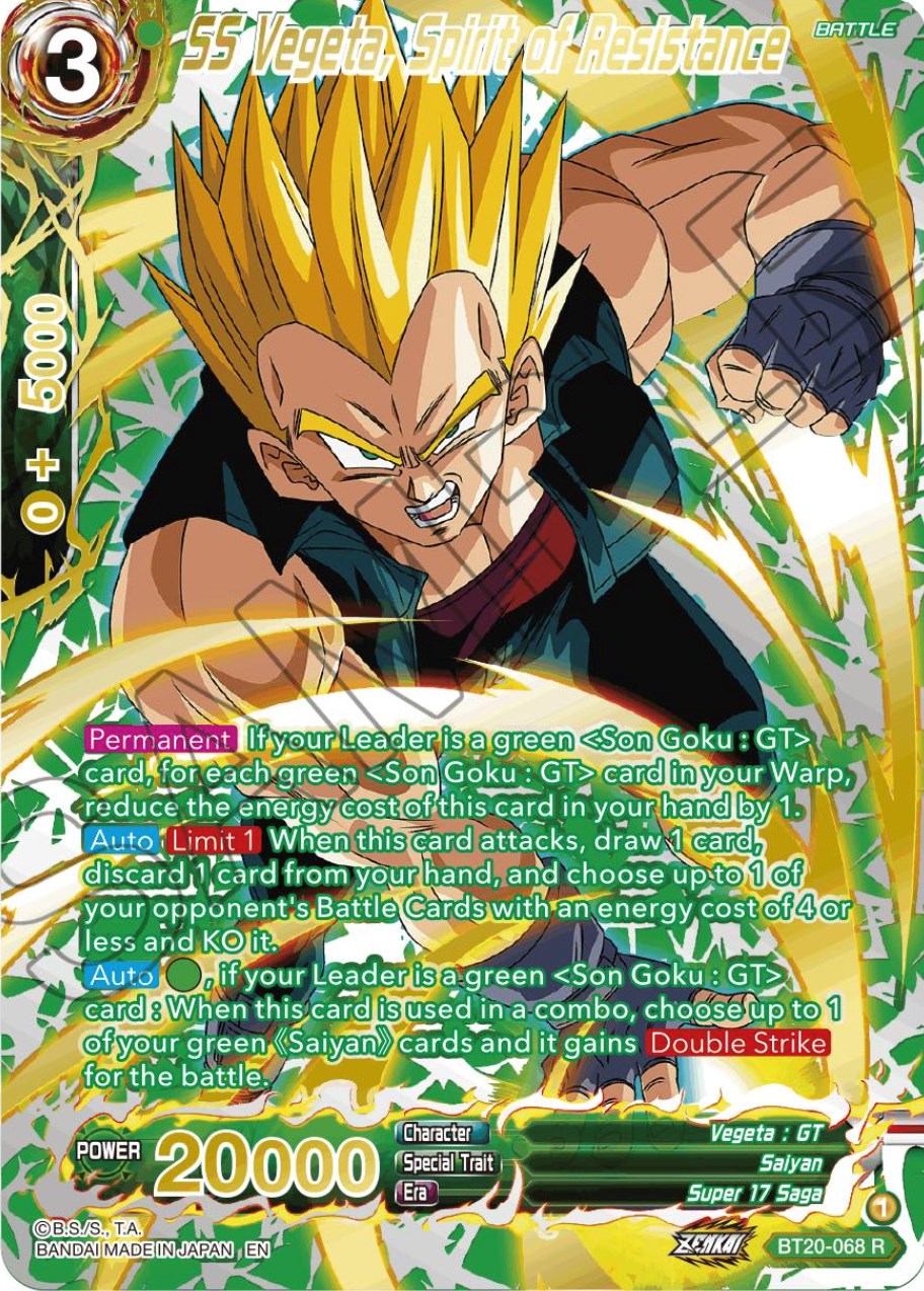 SS Vegeta, Spirit of Resistance (Gold-Stamped) - Power Absorbed ...