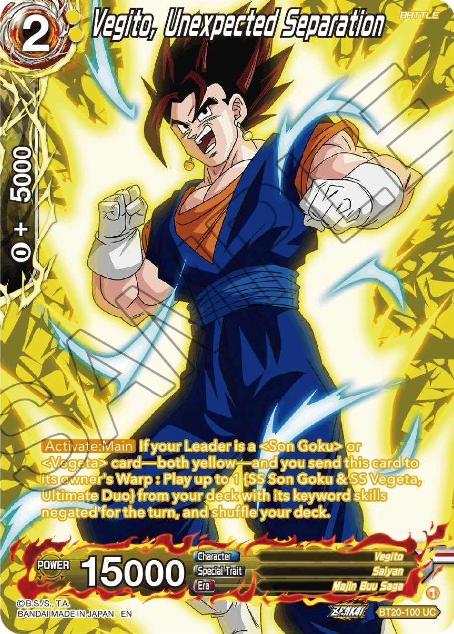 Vegito, Unexpected Separation (Silver Foil) - Power Absorbed - Dragon ...