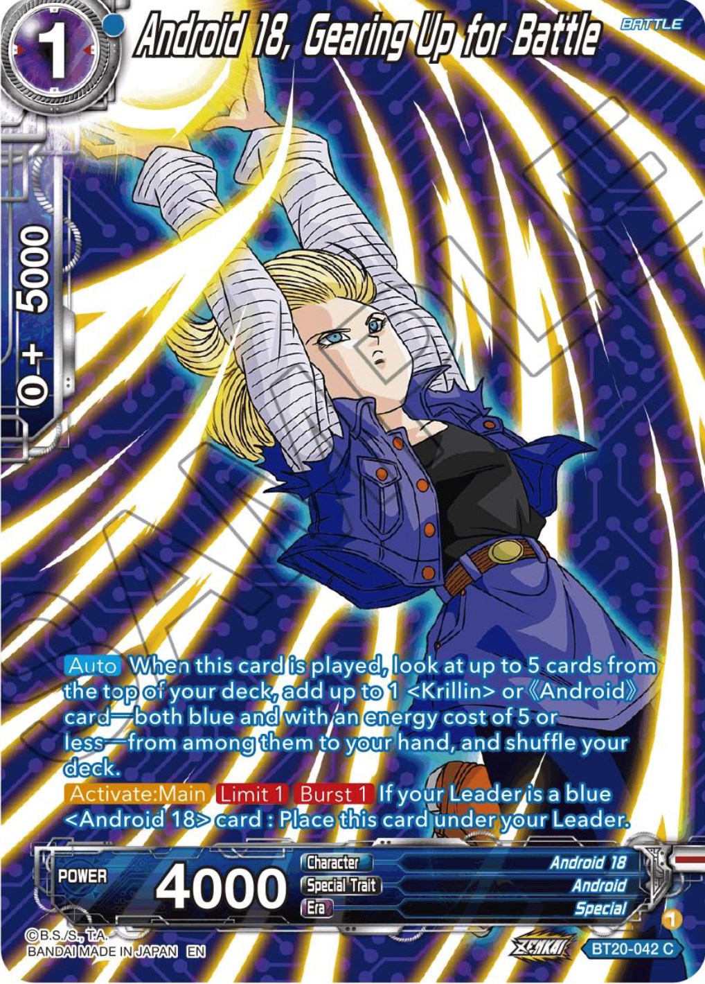 Android 18, Gearing Up for Battle (Silver Foil) - Power Absorbed ...