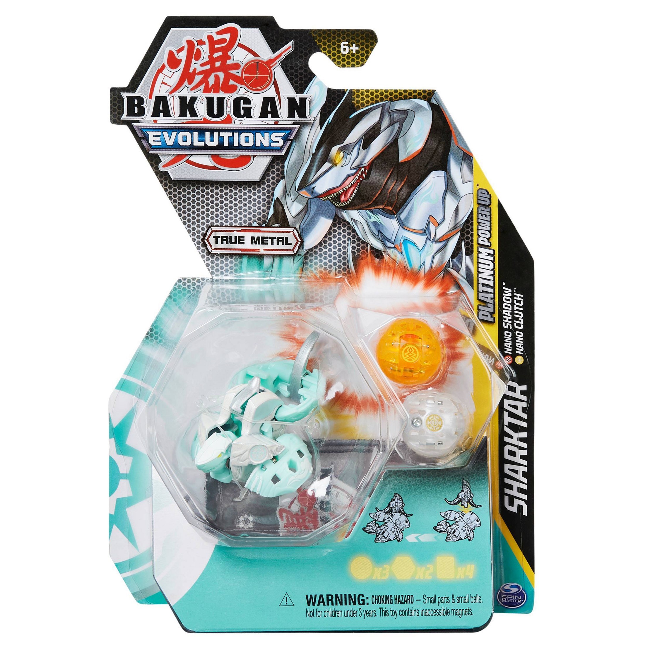 Bakugan Platinum Power Up Pack - Haos Platinum Power Up Sharktar ...