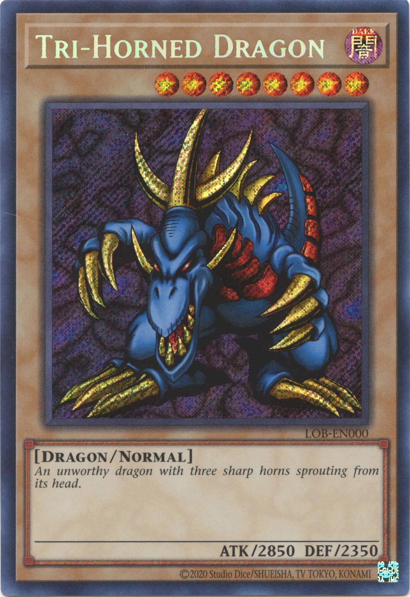 Tri-Horned Dragon (LOB-EN000) - Legend of Blue Eyes White Dragon (25th ...