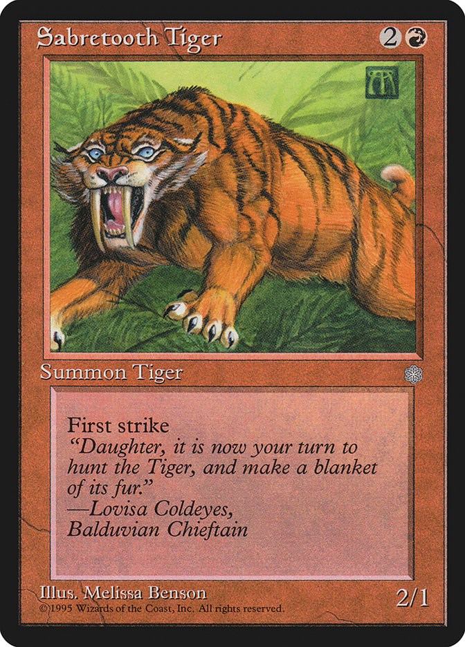 Sabretooth Tiger - Ice Age - Magic: The Gathering