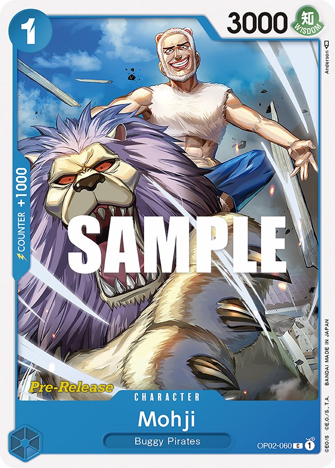 Mohji - Paramount War Pre-Release Cards - One Piece Card Game