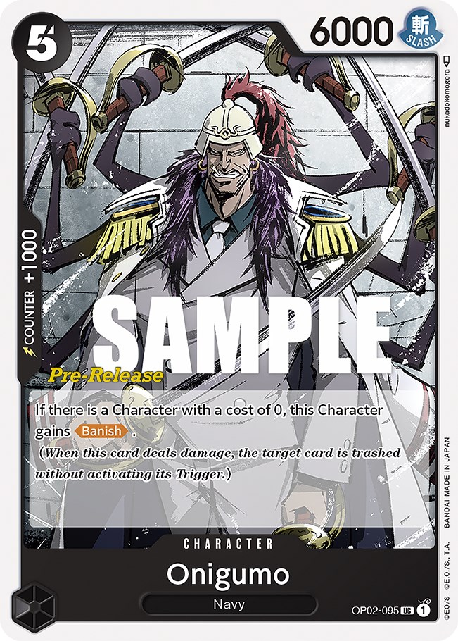 Onigumo - Paramount War Pre-Release Cards - One Piece Card Game