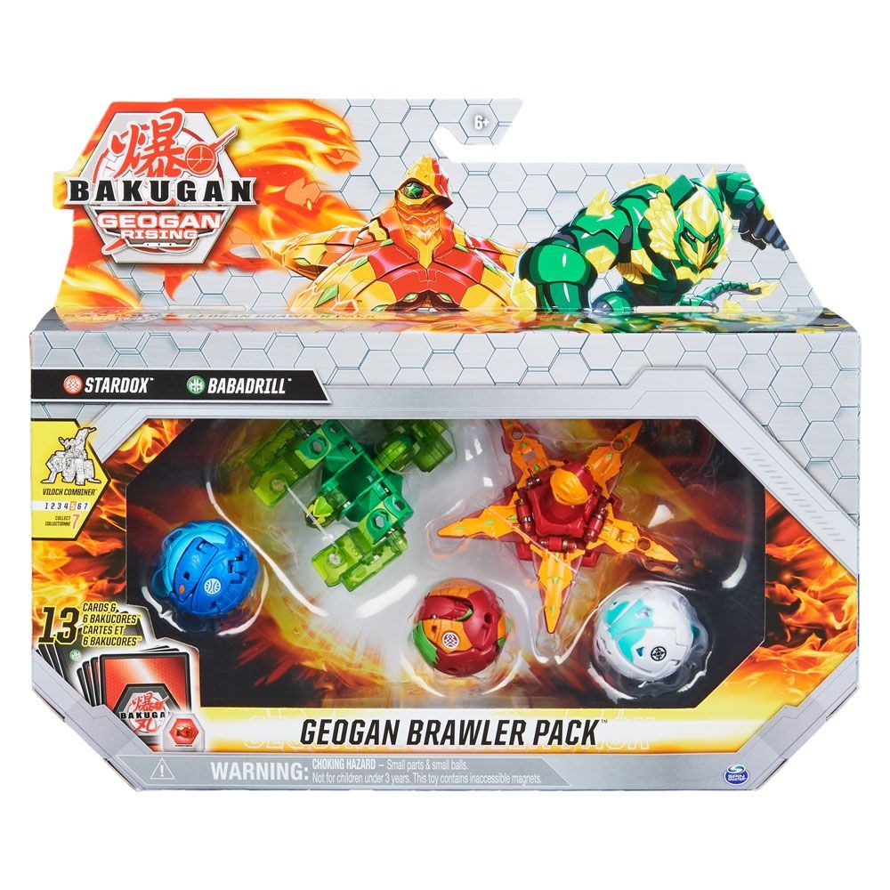 Bakugan Geogan Rising Brawler Pack - Ventus Babadrill Pyrus Stardox ...