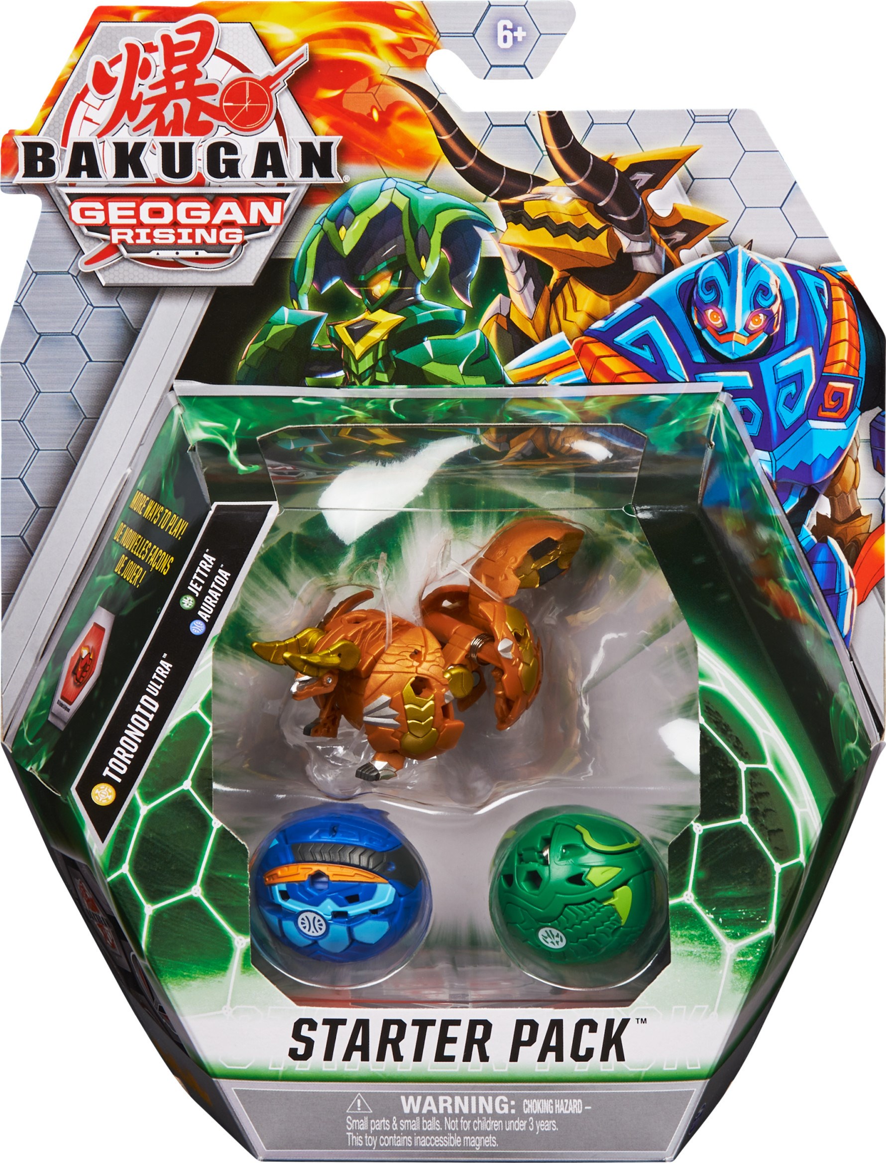 Bakugan Starter 3-Pack - Aurelus Toronoid Ultra - Geogan Rising ...