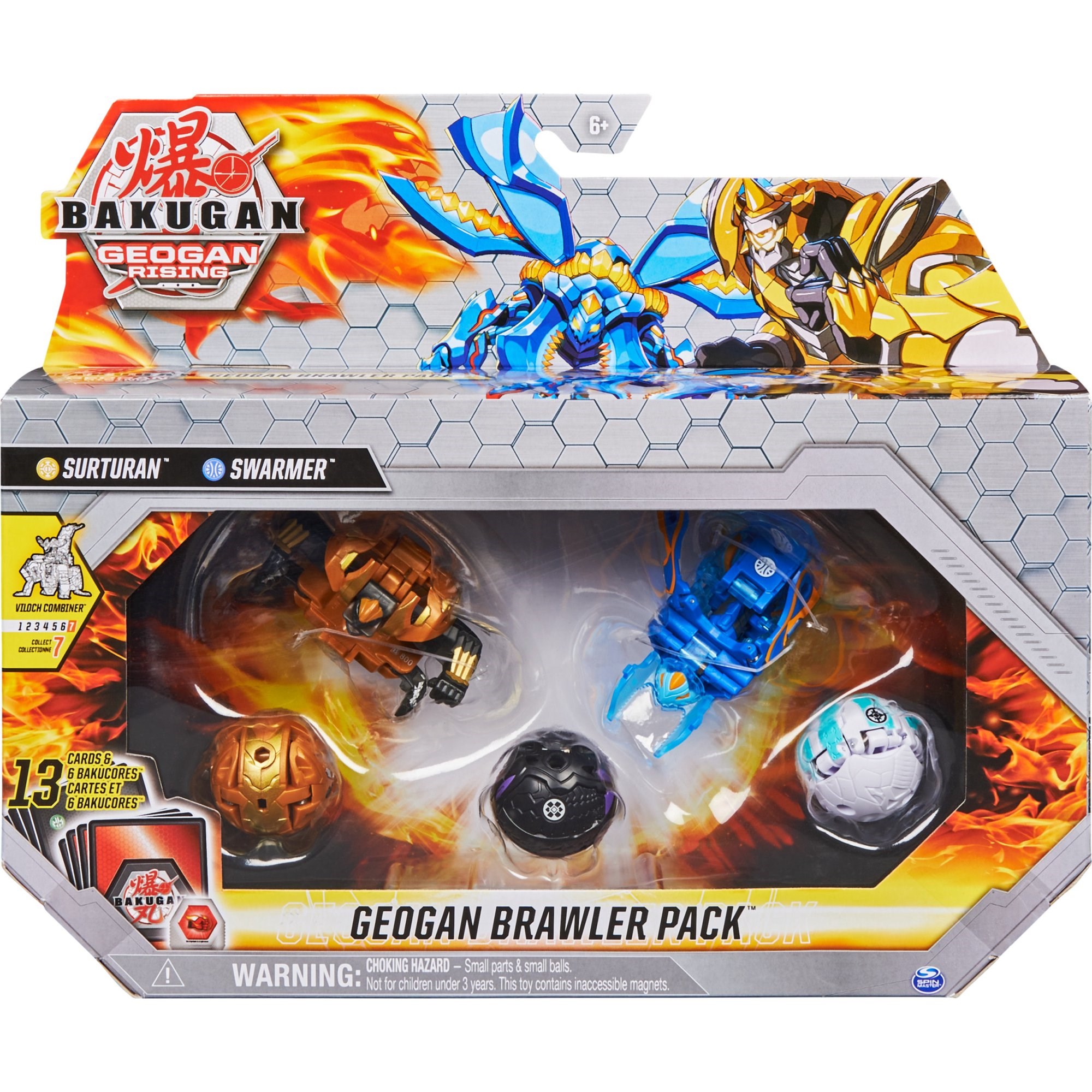 Bakugan Geogan Rising Brawler Pack - Aurelus Surturan Aquos Swarmer ...