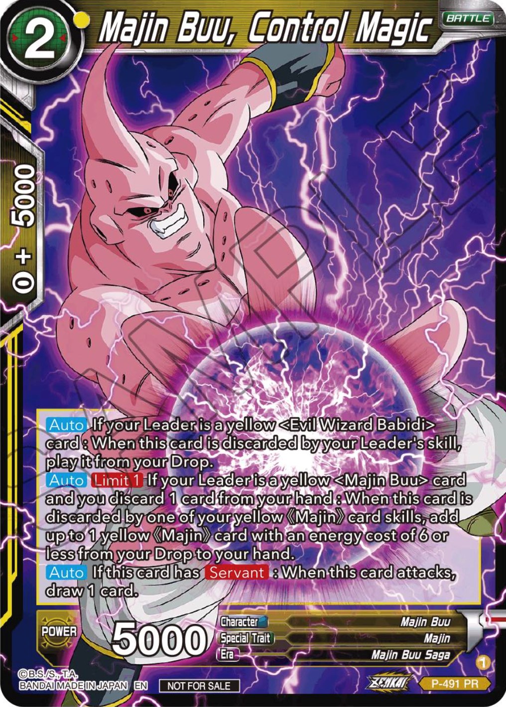 Majin Buu, Control Magic (Zenkai Series Tournament Pack Vol.3 ...