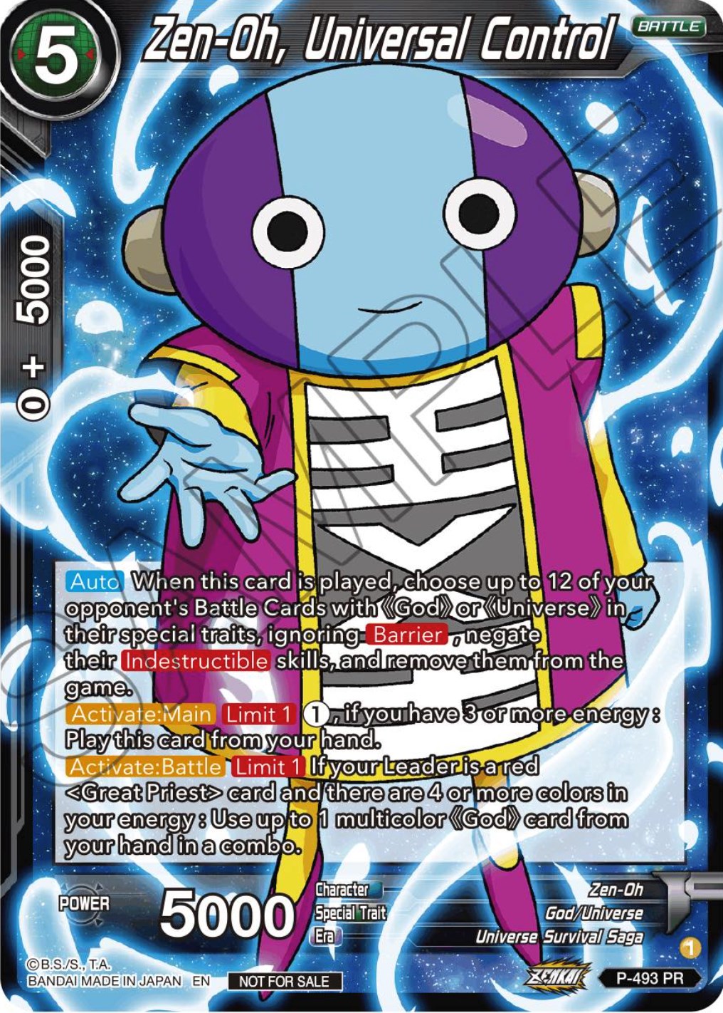 Zen-Oh, Universal Control (Zenkai Series Tournament Pack Vol.3 ...