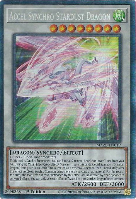 Accel Synchro Stardust Dragon (CR) - Maze of Memories - YuGiOh