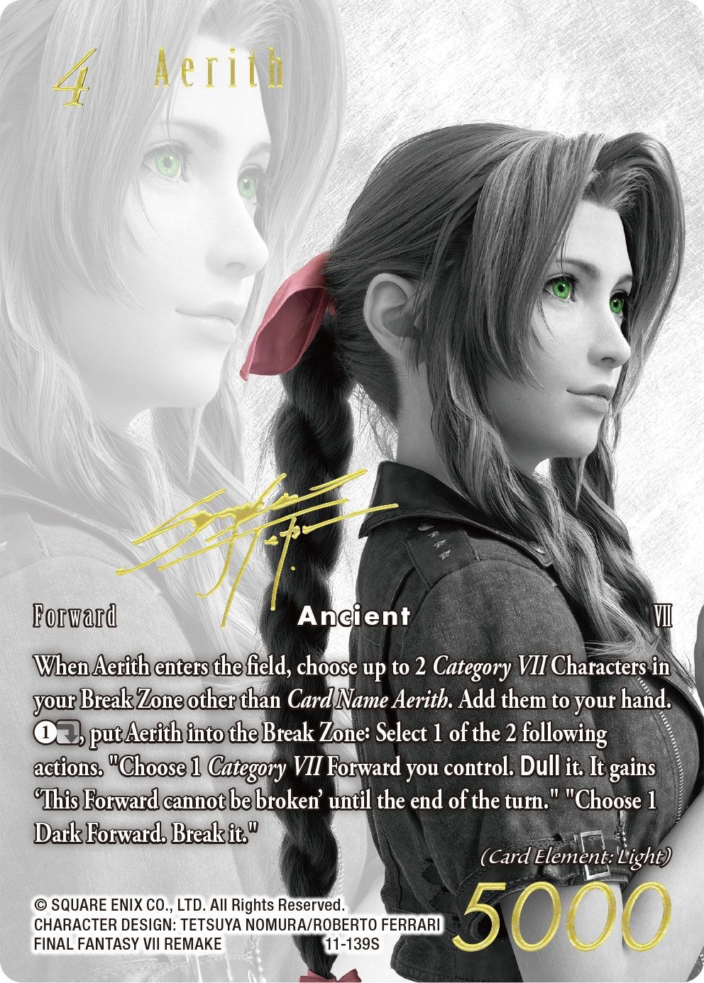 Aerith (Noir Promo) - FF: Promo Cards - Final Fantasy TCG