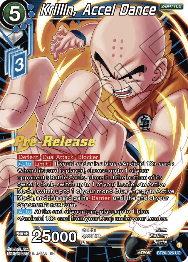 Krillin, Accel Dance - Power Absorbed Pre-Release Cards - Dragon Ball ...