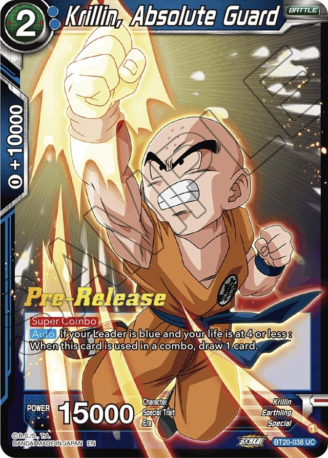 Krillin, Absolute Guard - Power Absorbed Pre-Release Cards - Dragon ...