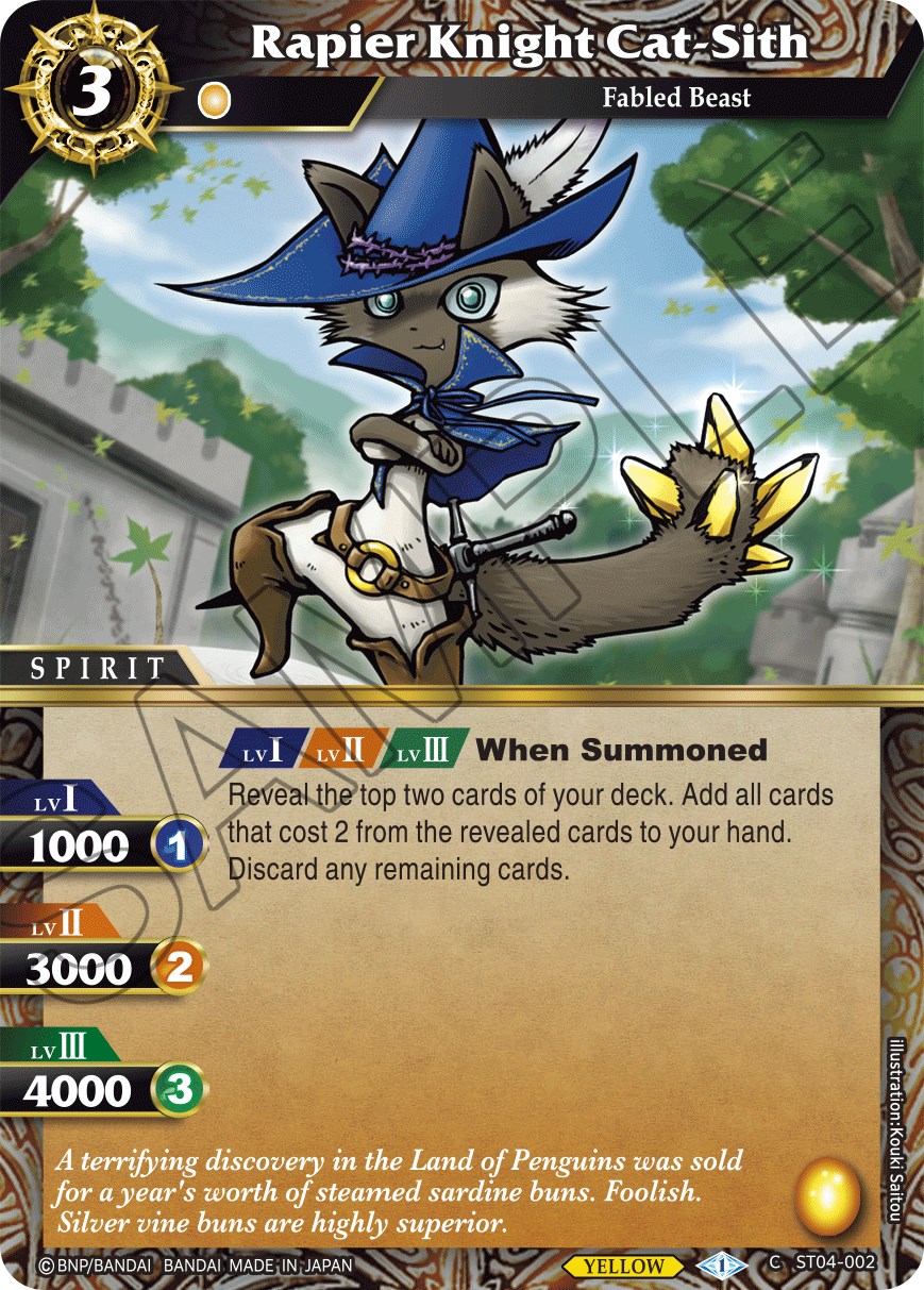 Rapier Knight Cat-Sith - Starter Deck 04: Forbidden Magic - Battle ...