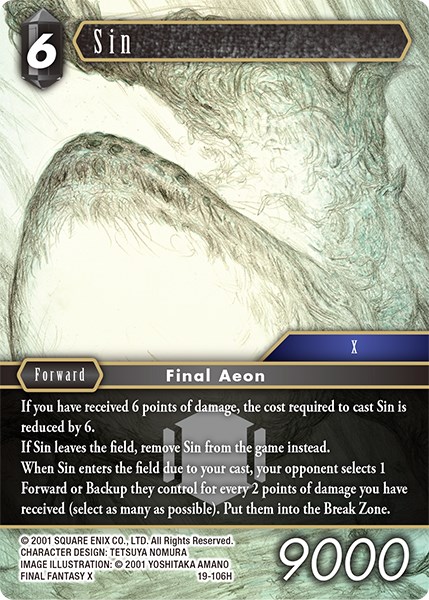 Sin - From Nightmares - Final Fantasy TCG