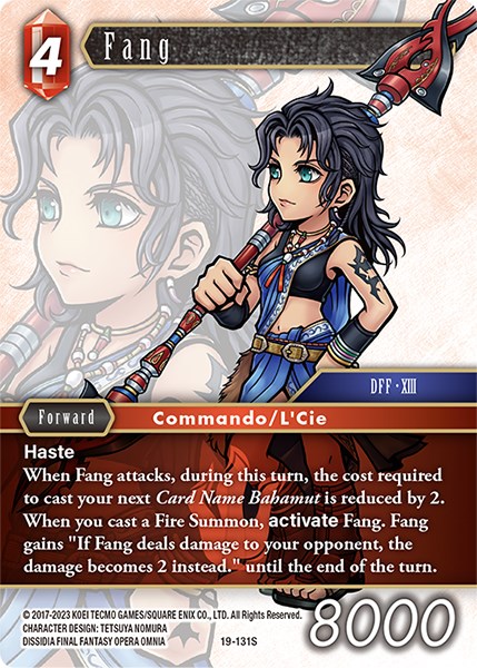 Fang - From Nightmares - Final Fantasy TCG