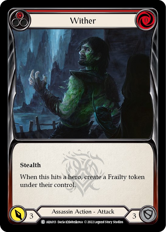 Wither (Red) - Blitz Deck: Outsiders - Arakni - Flesh and Blood TCG