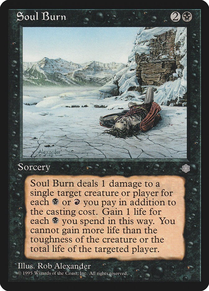 Soul Burn - Ice Age - Magic: The Gathering