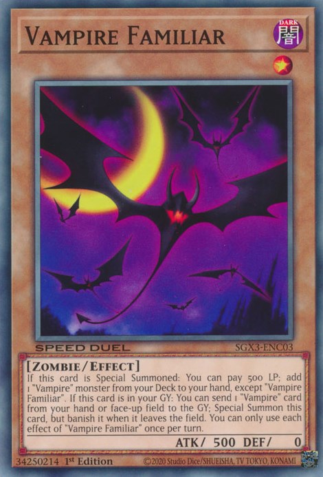 Vampire Familiar - Speed Duel GX: Duelists of Shadows - YuGiOh