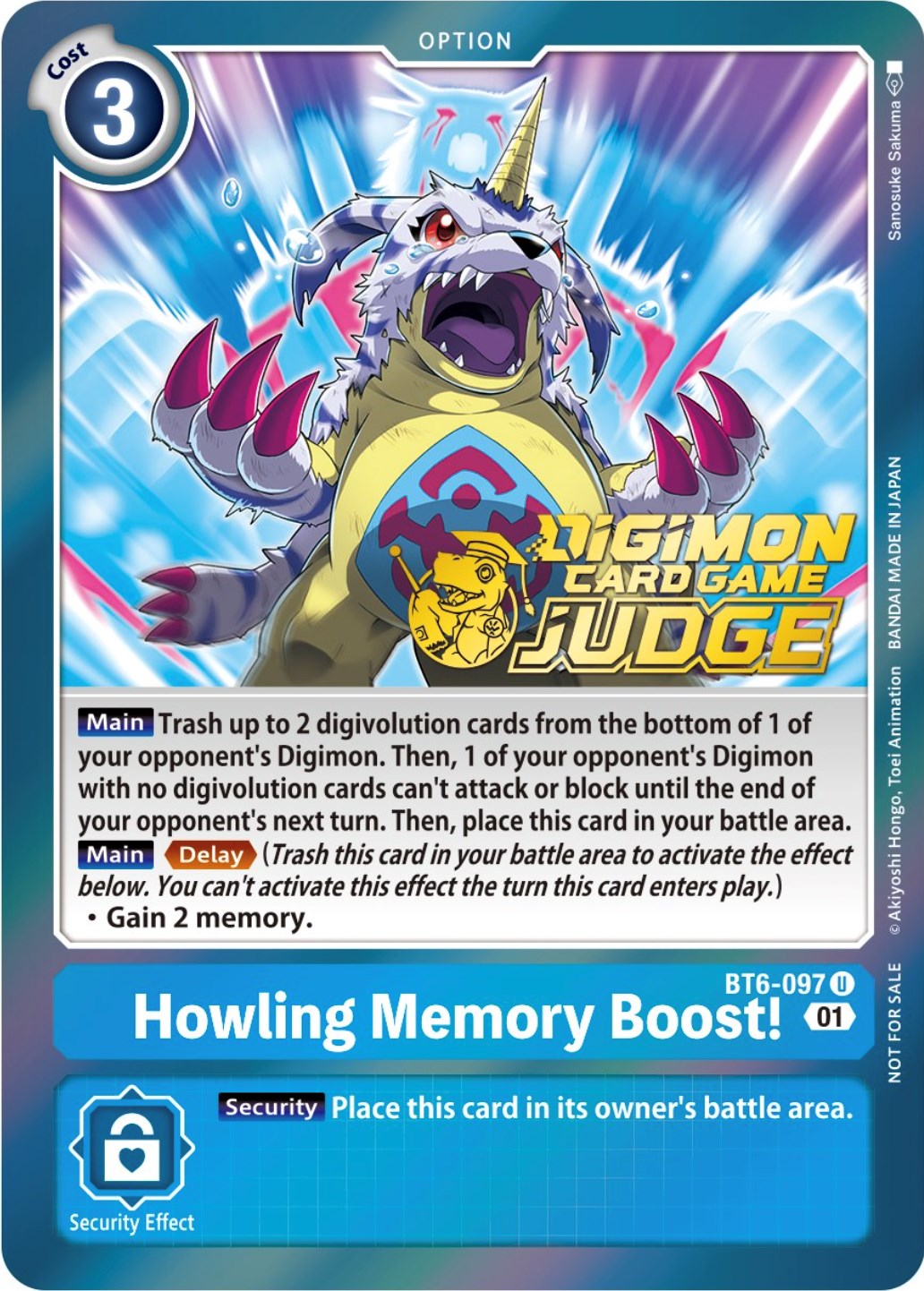 Howling Memory Boost! (Judge Pack 3) - Double Diamond - Digimon Card Game