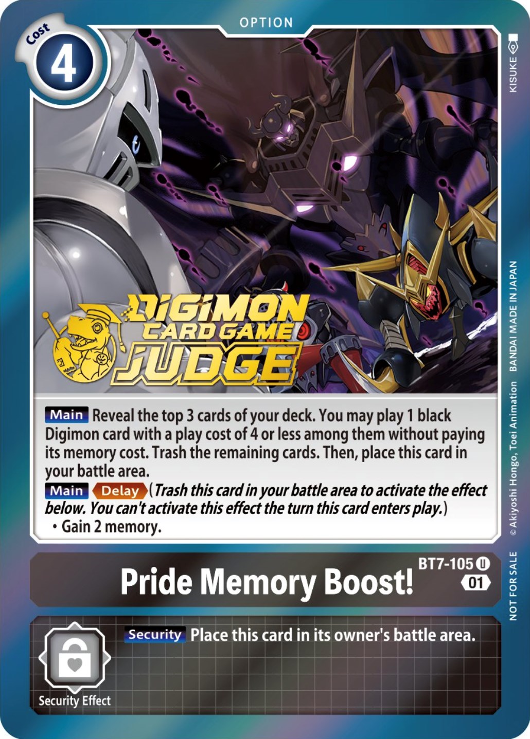 Pride Memory Boost! (Judge Pack 3) - Next Adventure - Digimon Card Game