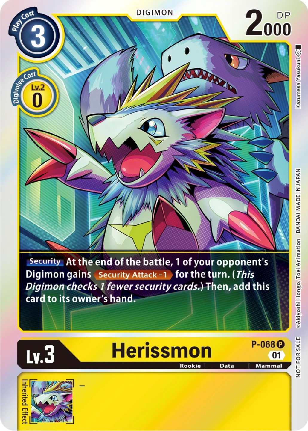 Herissmon - P-068 (Limited Card Pack) - Digimon Promotion Cards ...