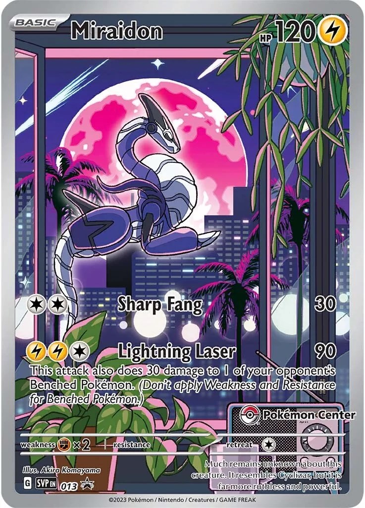 Miraidon 013 Pokemon Center Exclusive SV Scarlet Violet Promo Miraidon 013 Pokemon Center Exclusive SV Scarlet Violet Promo