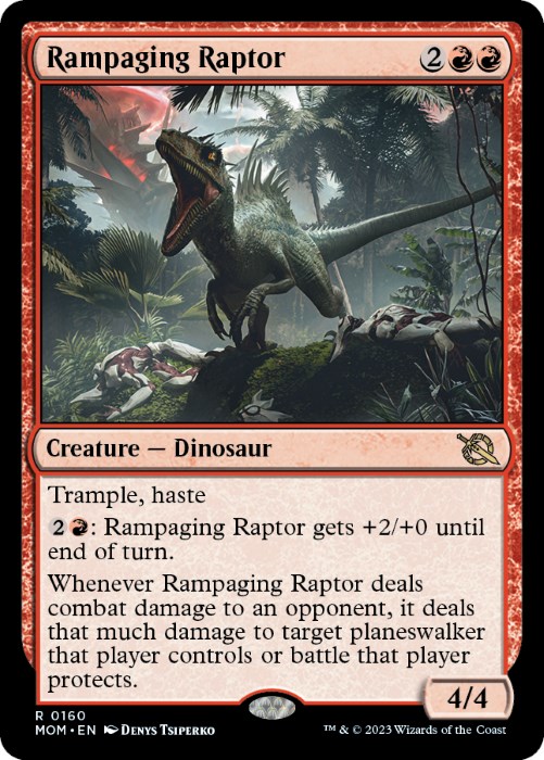 Rampaging Raptor - March of the Machine - Magic: The Gathering