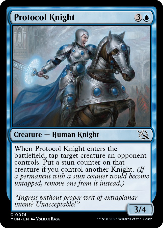 Protocol Knight - March of the Machine - Magic: The Gathering