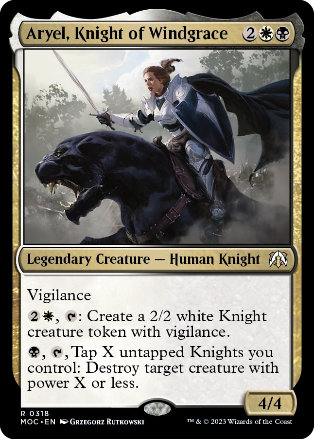 Aryel, Knight of Windgrace - Commander: March of the Machine - Magic ...