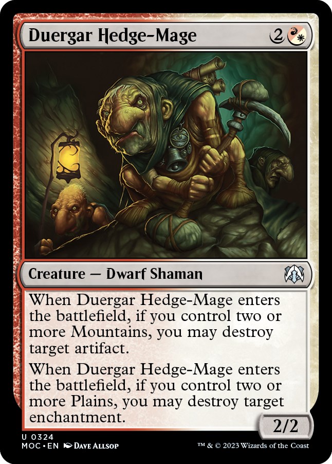 Duergar Hedge-Mage - Commander: March of the Machine - Magic: The Gathering
