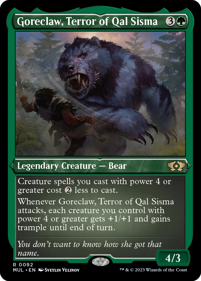 Goreclaw, Terror of Qal Sisma (Foil Etched) - March of the Machine: Multiverse Legends - Magic ...