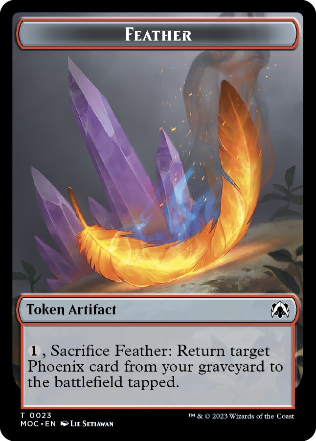 Feather // Servo Double-sided Token - Commander: March of the Machine ...