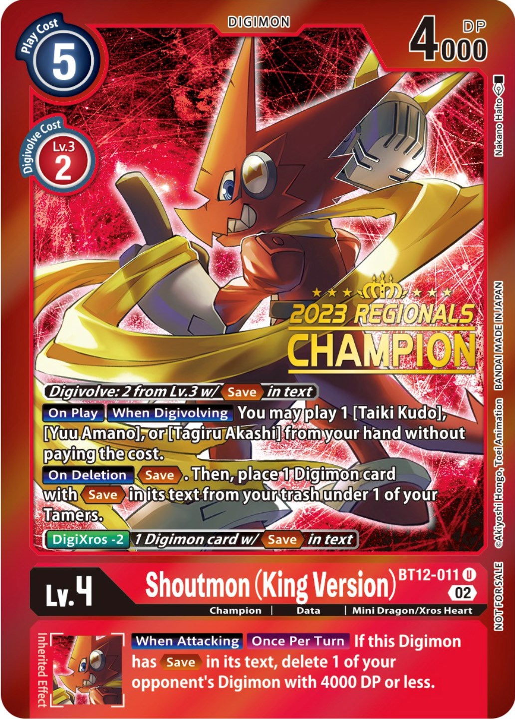 Shoutmon (King Version) (2023 Regionals Champion) - Across Time ...