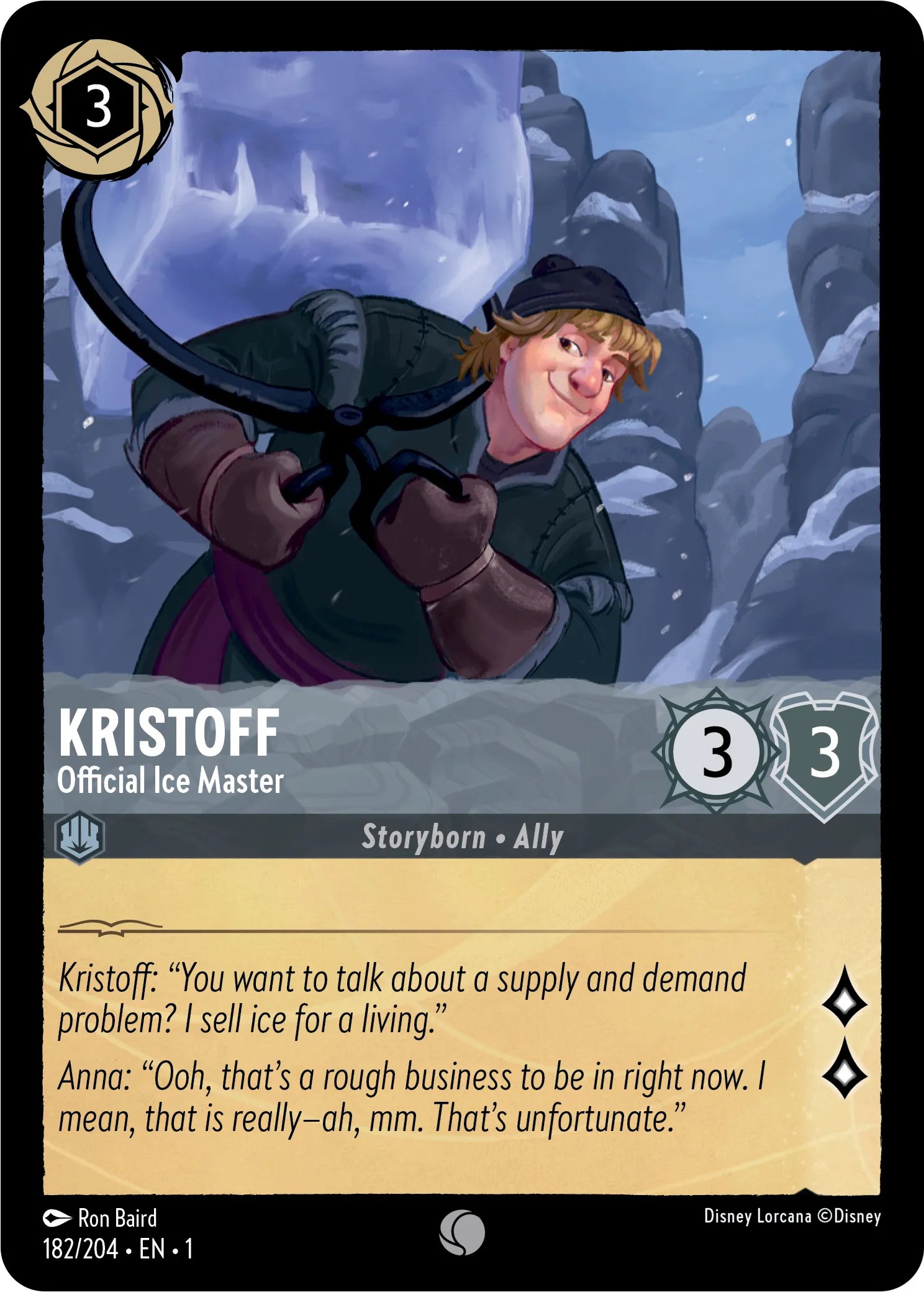 Kristoff - Official Ice Master - The First Chapter - Disney Lorcana