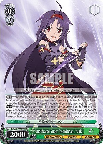 Undefeated Super Swordsman, Yuuki - Sword Art Online Animation 10th ...
