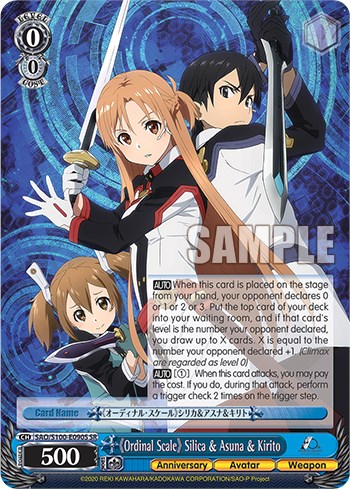 "Ordinal Scale" Silica & Asuna & Kirito (SR) - Sword Art Online Animation 10th Anniversary ...