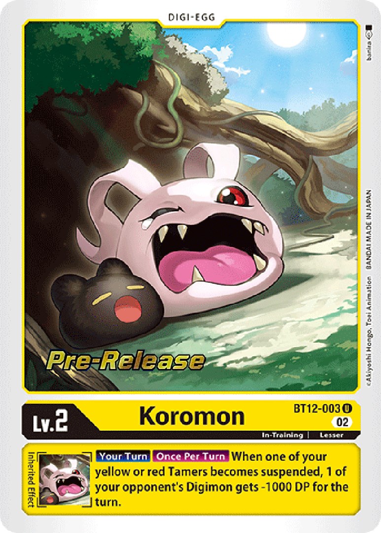 Koromon - Across Time Pre-Release Cards - Digimon Card Game