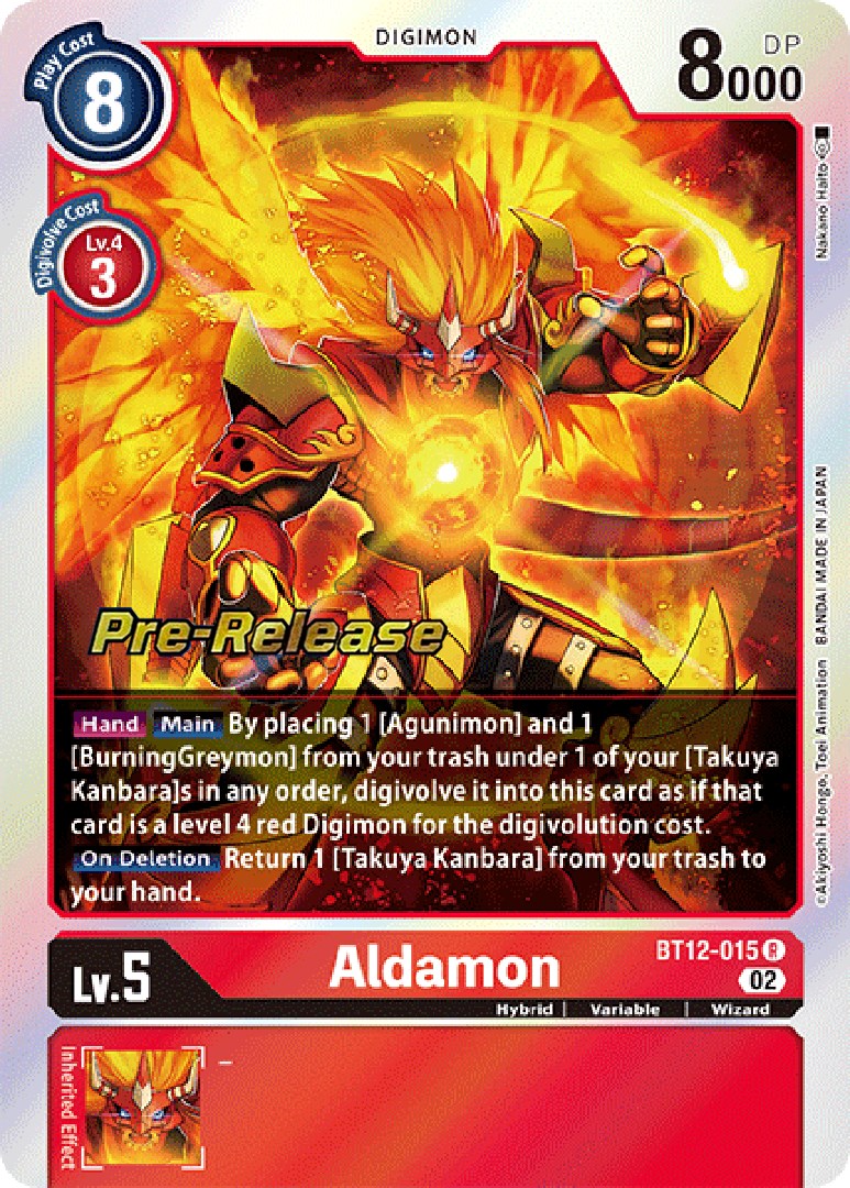 Aldamon - Across Time Pre-Release Cards - Digimon Card Game