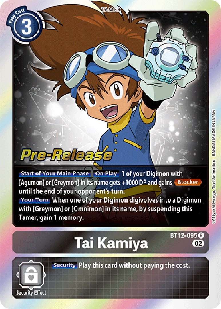 Tai Kamiya - Across Time Pre-Release Cards - Digimon Card Game