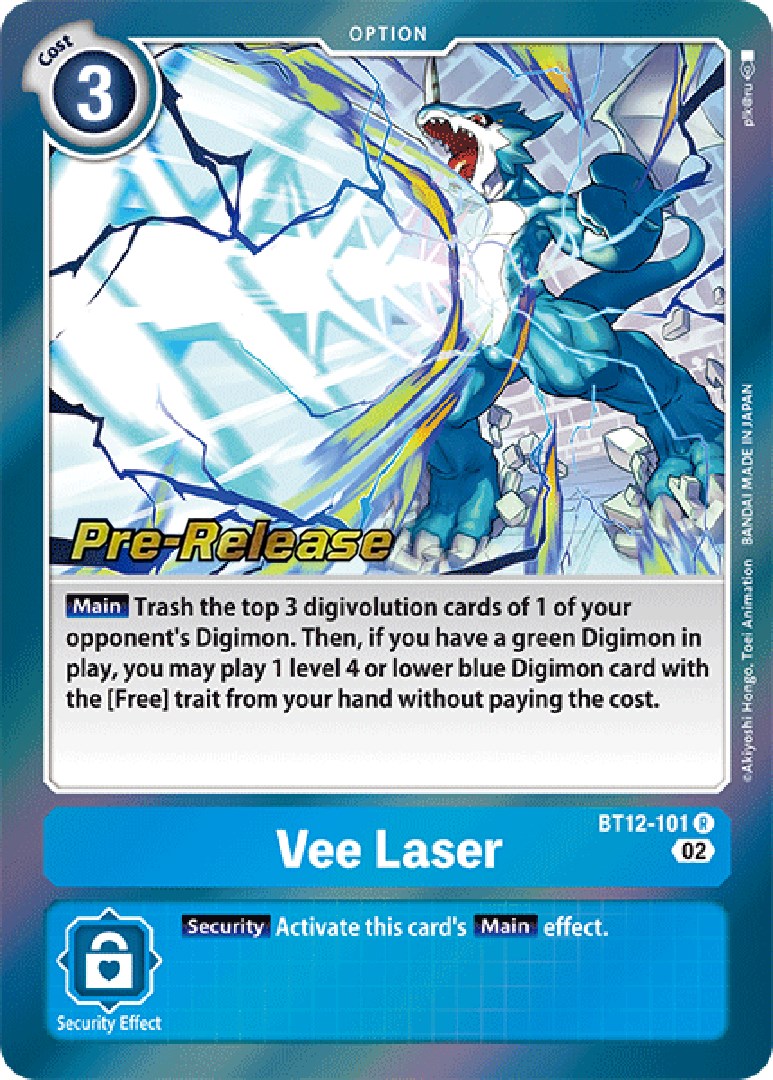Vee Laser - Across Time Pre-Release Cards - Digimon Card Game